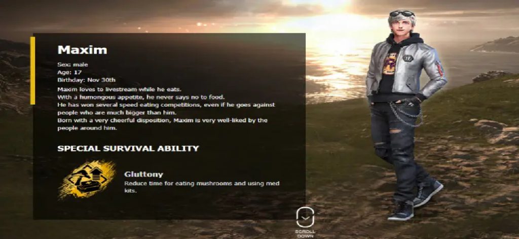 Tips Maxim character FF, the Free Fire Mushroom Eater! - Esports