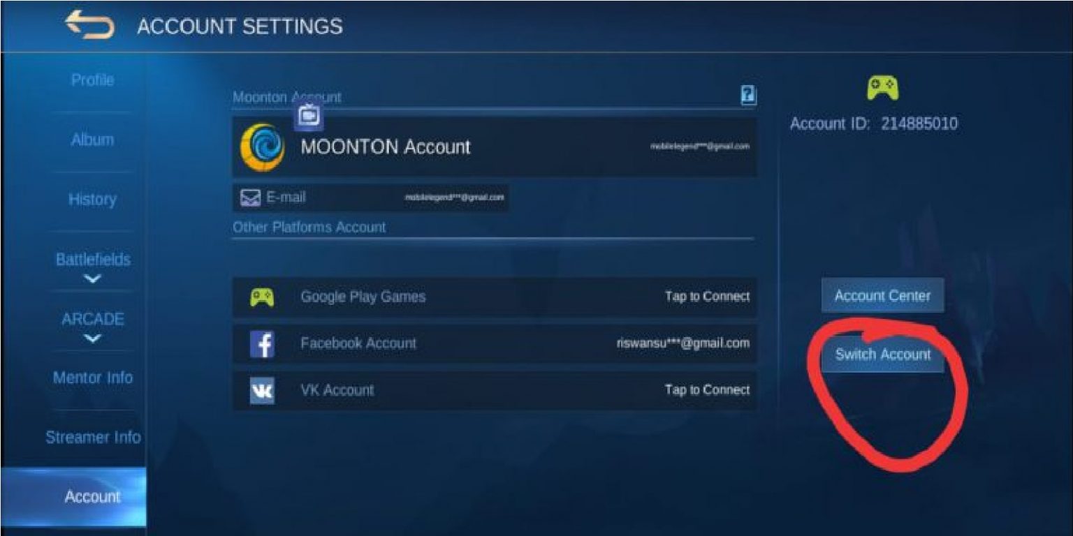 How to Change Accounts Mobile Legends (ML) - Esports