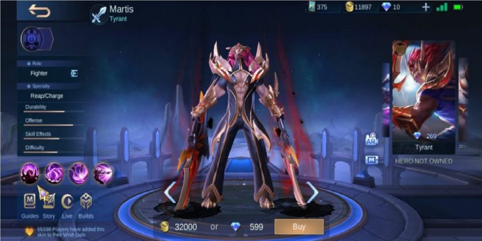 Martis Best Skin’s in Mobile Legends (ML) - Esports