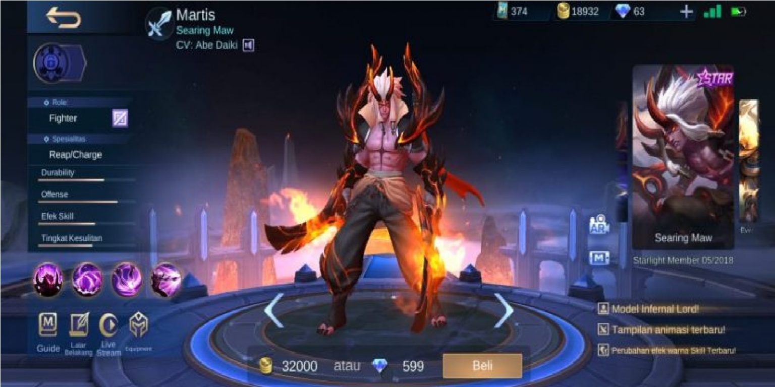 Martis Best Skin’s in Mobile Legends (ML) - Esports