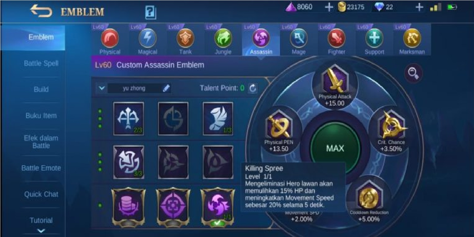 Best Emblem Set Up For Benedetta Mobile Legends (ML) - Esports