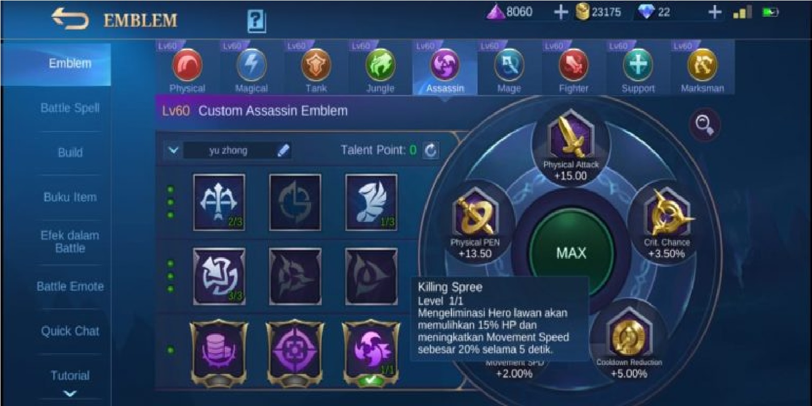 Brody's Best Emblem Set Up Mobile Legends (ML) - Esports