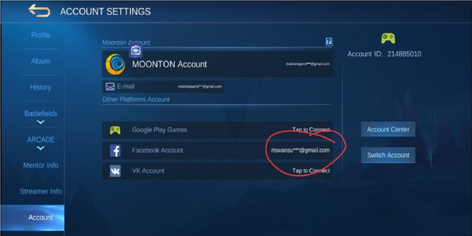 How to restore a Mobile Legends account linked to someone else's email ...