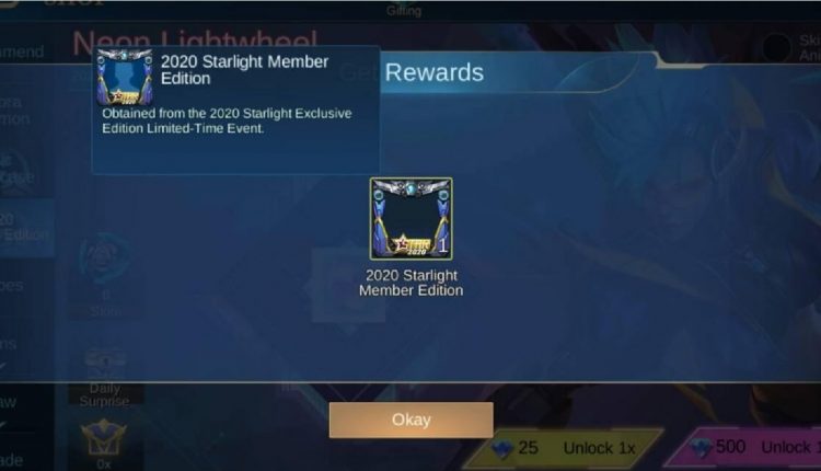 How to Get Free Border Avatar 2020 Starlight Member Edition Mobile ...