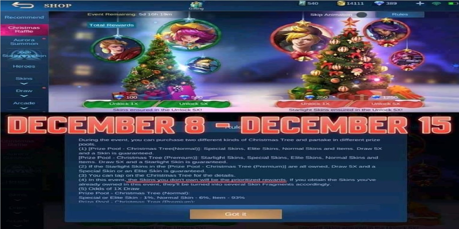Release Date & Prizes for the Christmas Raffle Mobile Legends Event (ML ...