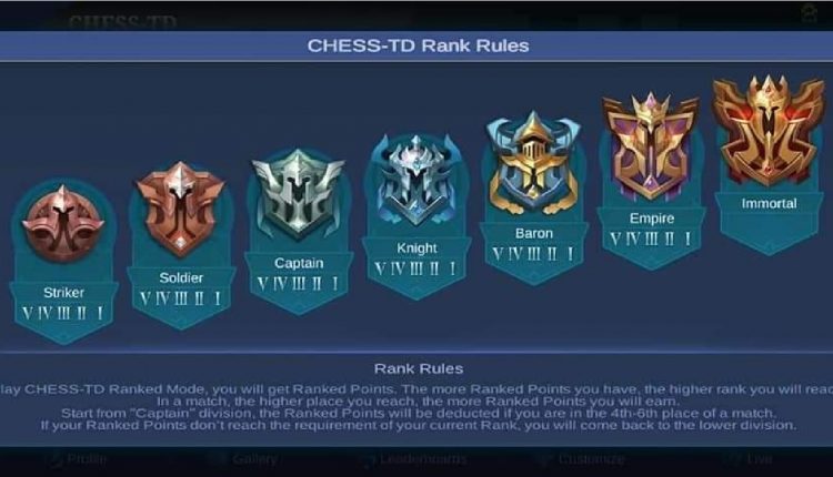 7 Order Rank Mode Chess TD Mobile Legends (ML) - Esports