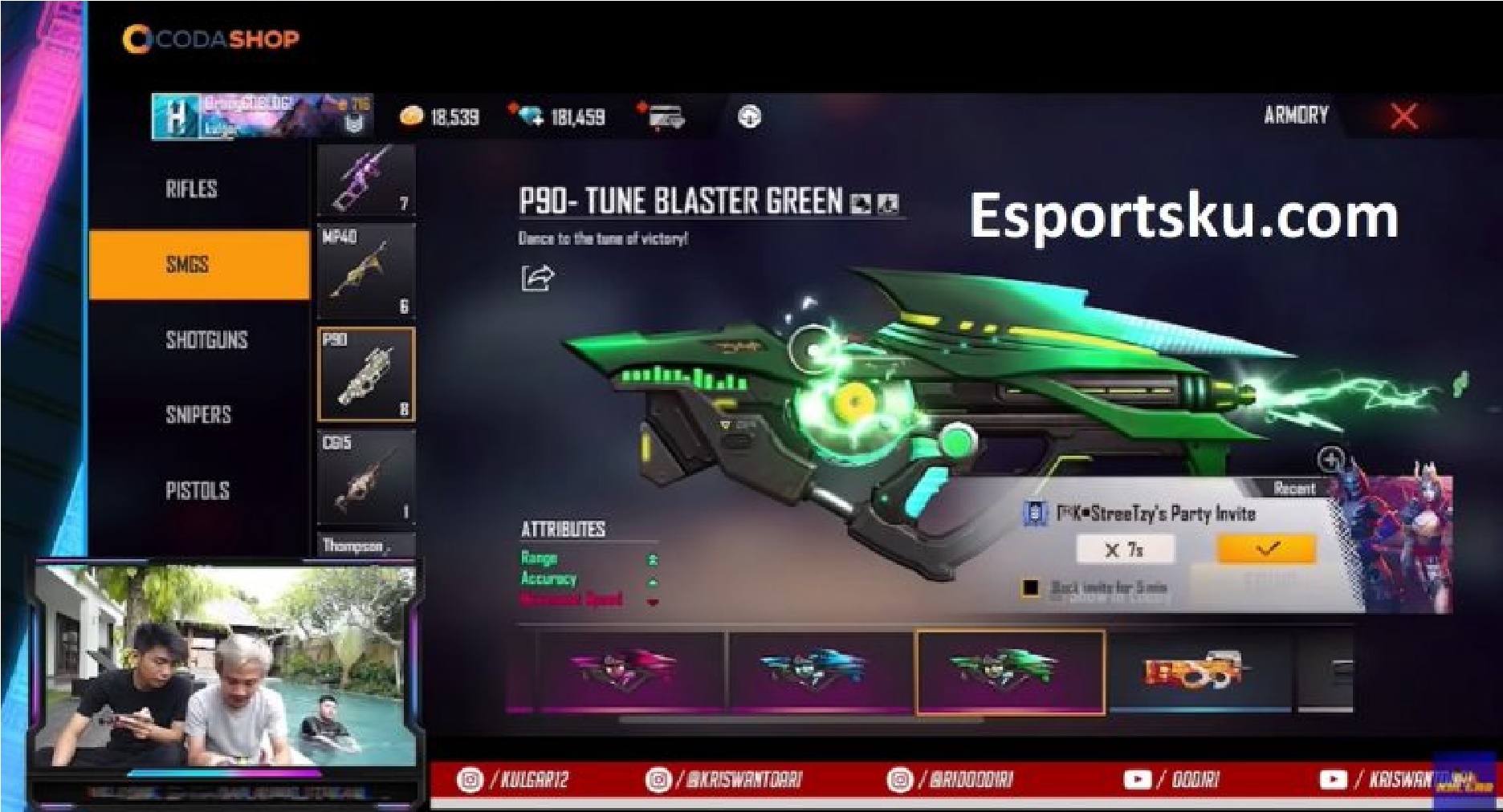 This is The P90 Tune Blaster Skin Incubator Free Fire (FF)! - Esports