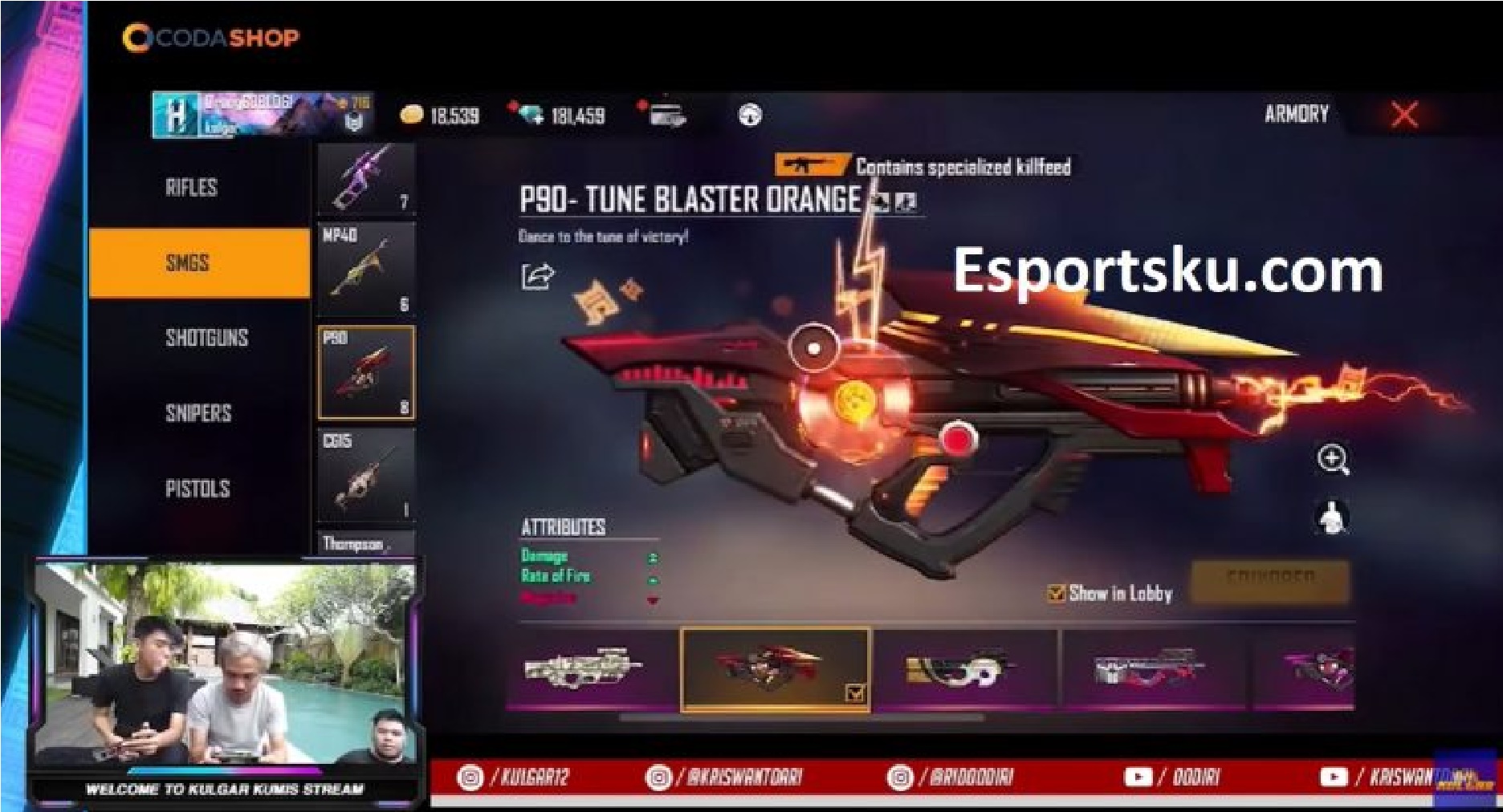 This is The P90 Tune Blaster Skin Incubator Free Fire (FF)! - Esports
