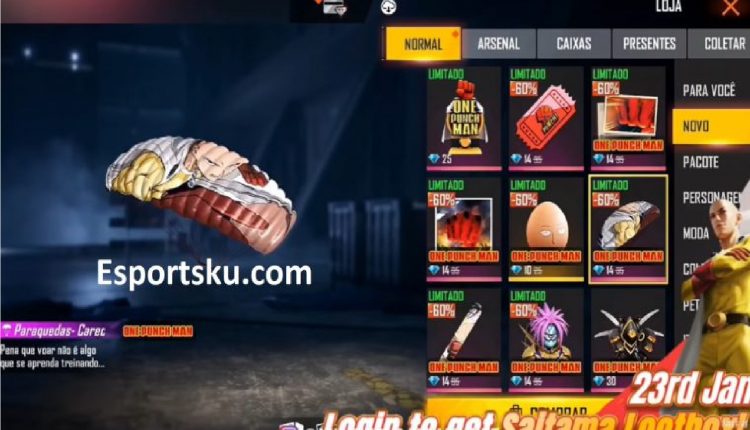 The Latest Free Fire (FF) x One Punch Man Parachute Skin - Esports