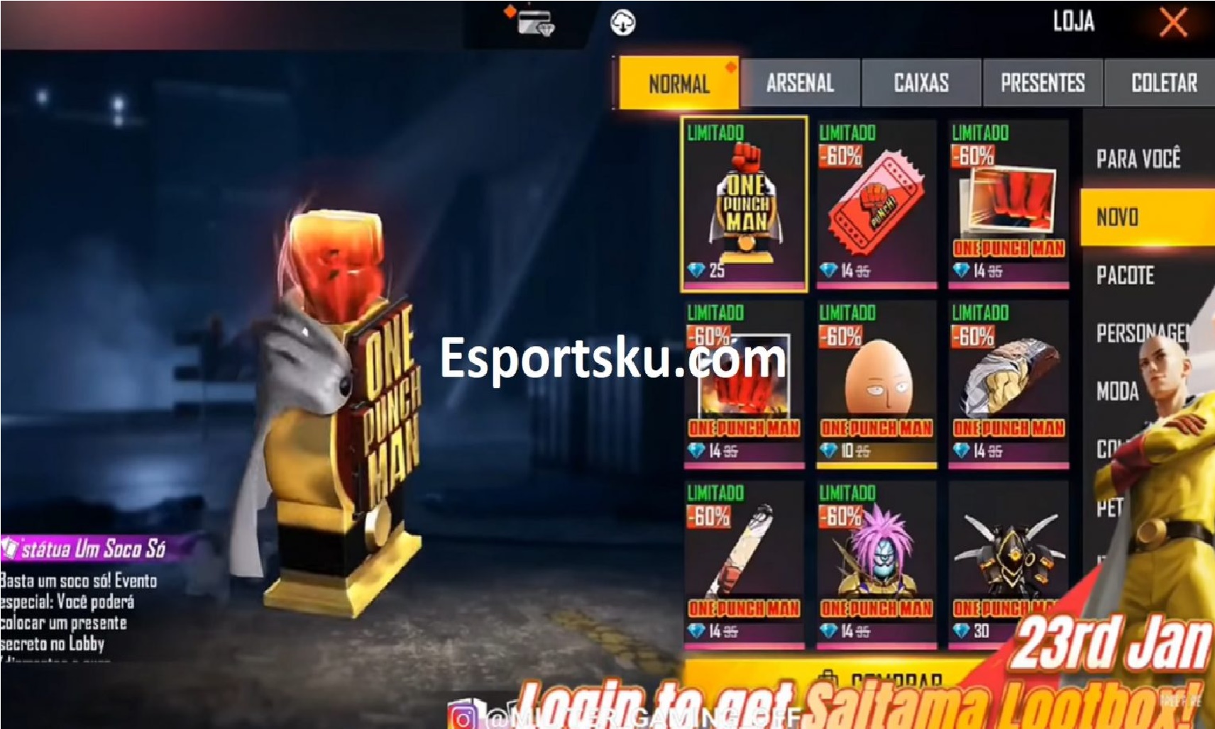 The Content of the Statue Item Feature in Free Fire (FF) - Esports