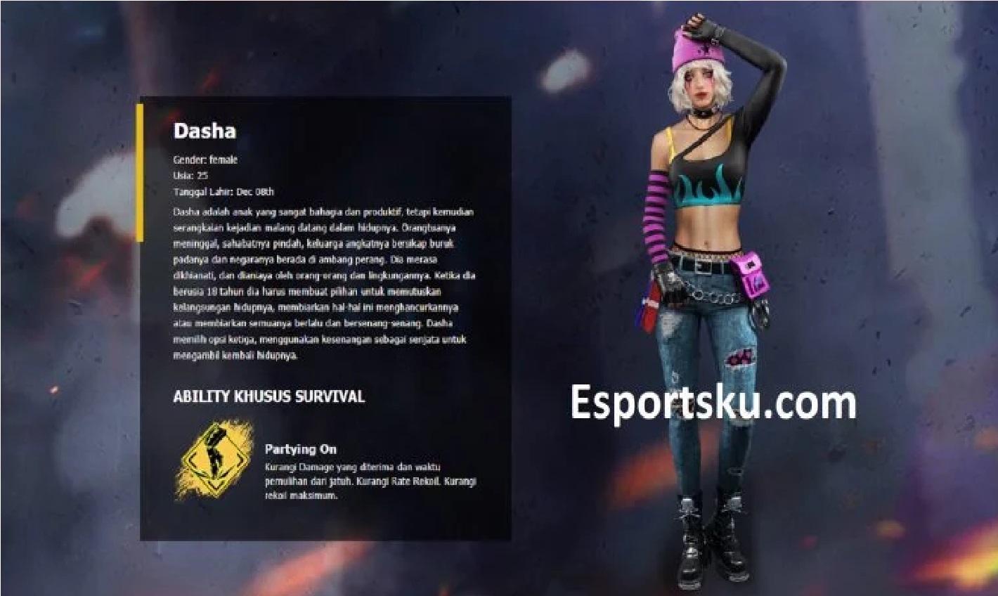 Hidden Balance on The Dasha Character in Free Fire (FF) - Esports