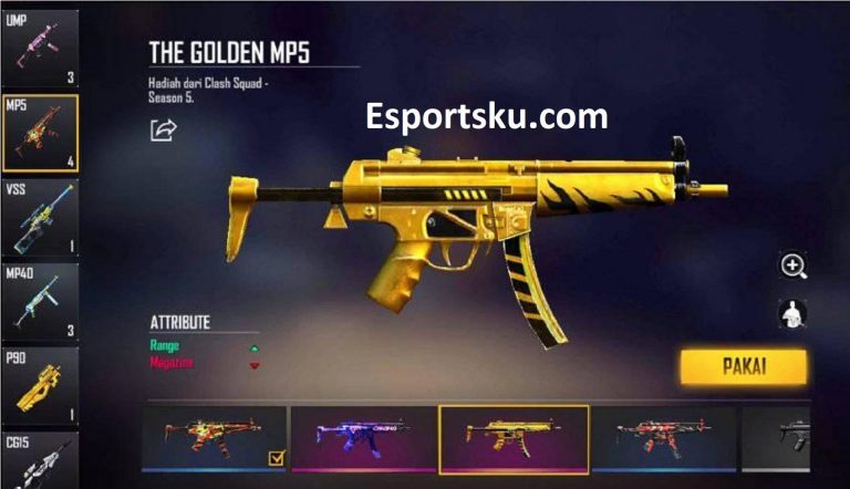 How to Get MP5 Gold Skin in Free Fire (FF) - Esports