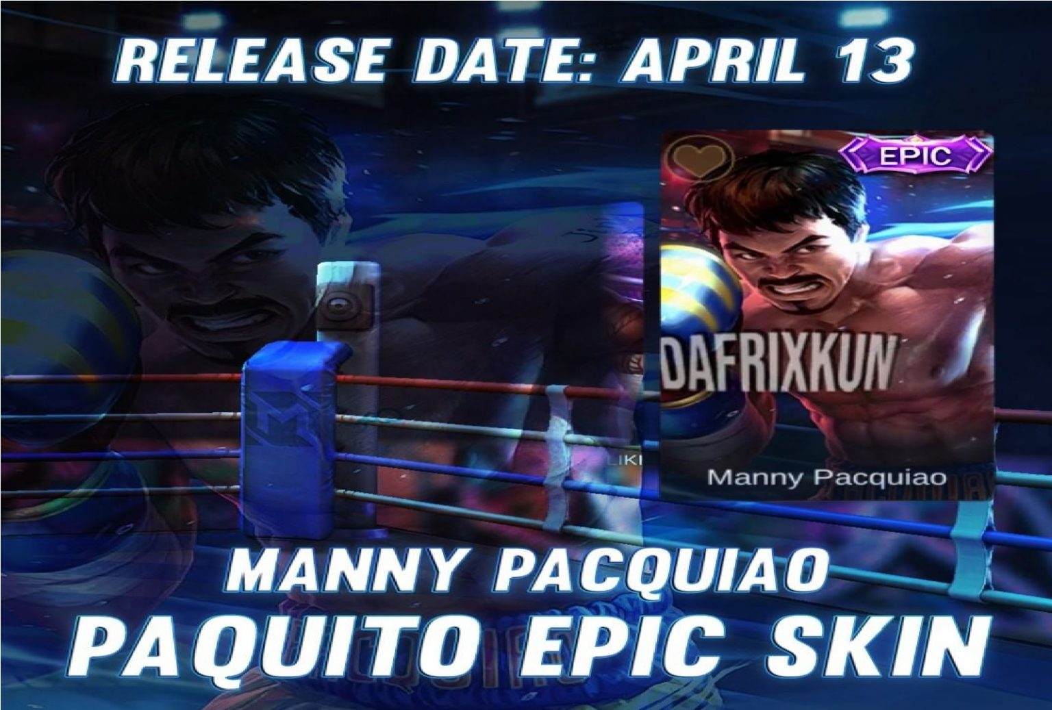 The Latest Epic Skin for Paquito in Mobile Legends has a similar ...