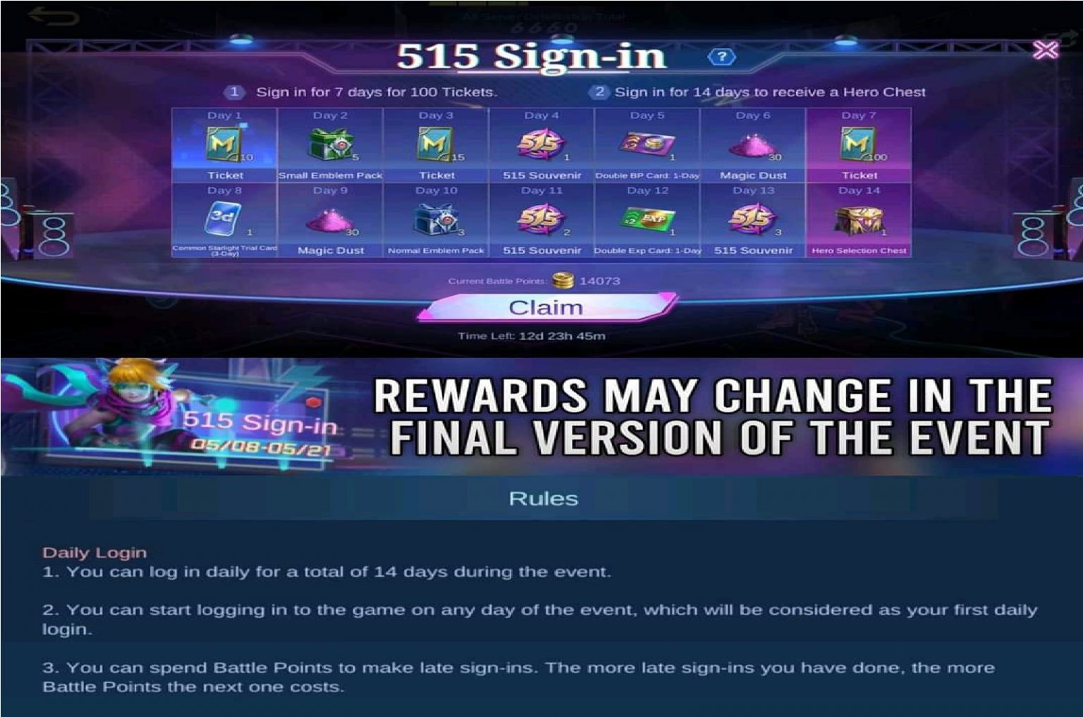Event 515 Sign-In May 2021 Mobile Legends (ML) - Esports