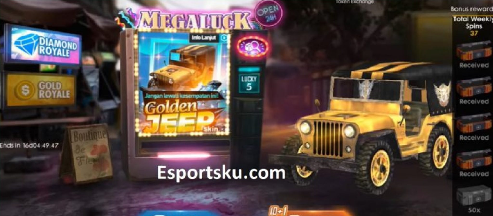 Unique Facts about the Golden Jeep in Free Fire (FF) - Esports