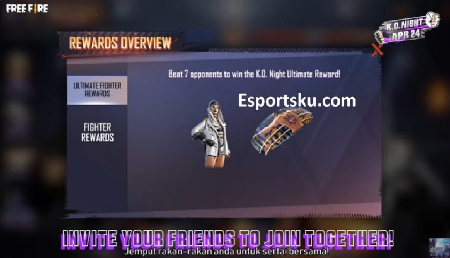 Tips to Get the KO Night Shock Bundle in Free Fire (FF) - Esports