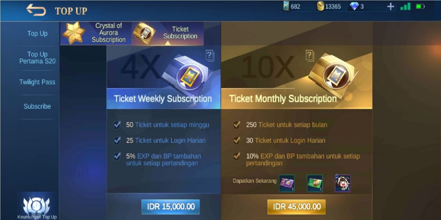 How to Subscribe to Ticket Subscription Mobile legends (ML) - Esports