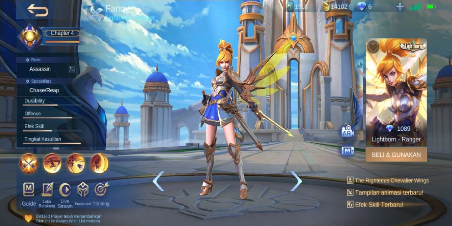 5 Skin Lightborn Squad Mobile Legends (ML) - Esports