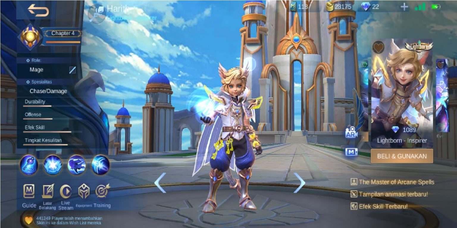 5 Skin Lightborn Squad Mobile Legends (ML) - Esports