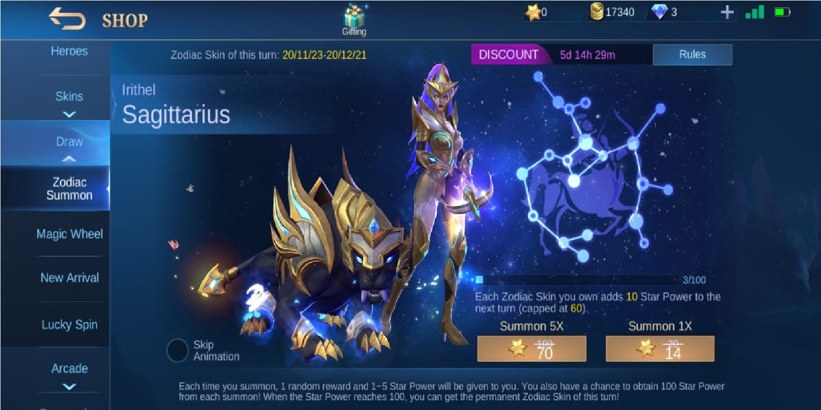 Price Of Zodiac Pisces Lancelot Skin Mobile Legends (ML) - Esports
