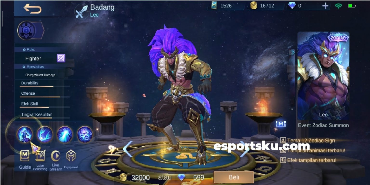 List 13 Heroes Zodiac Skin Mobile Legends (ML) - Esports