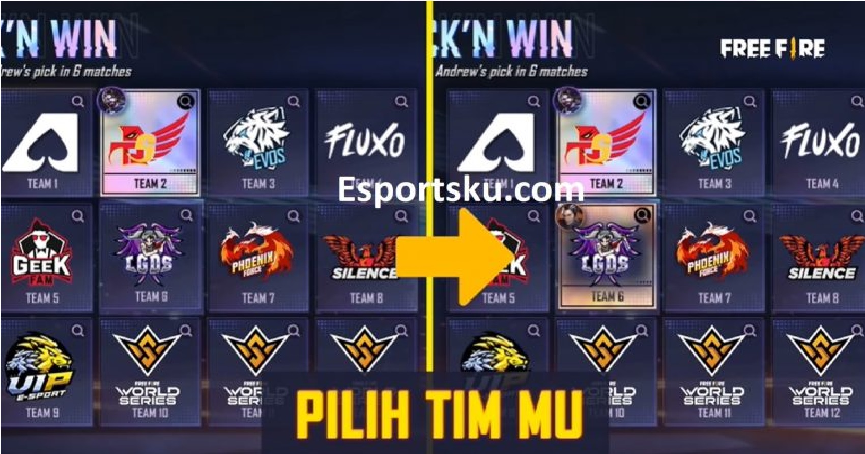 How to Play Pick and Win in Free Fire (FF) - Esports