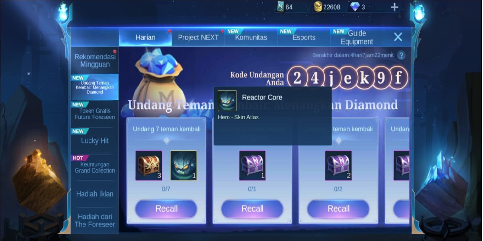 How to Get Free Atlas Reactor Core Skin in Mobile Legends (ML) - Esports