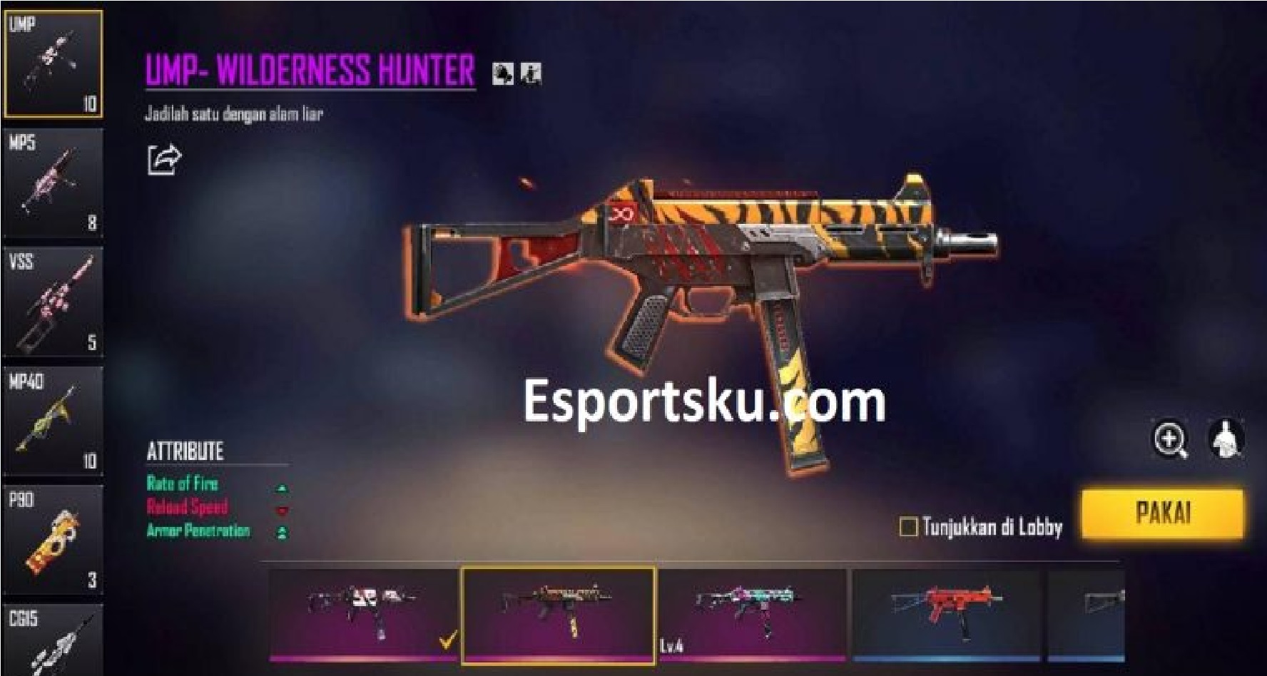 WOJJAFV3TUSE Free Fire (FF) UMP Skin Redeem Code - Esports