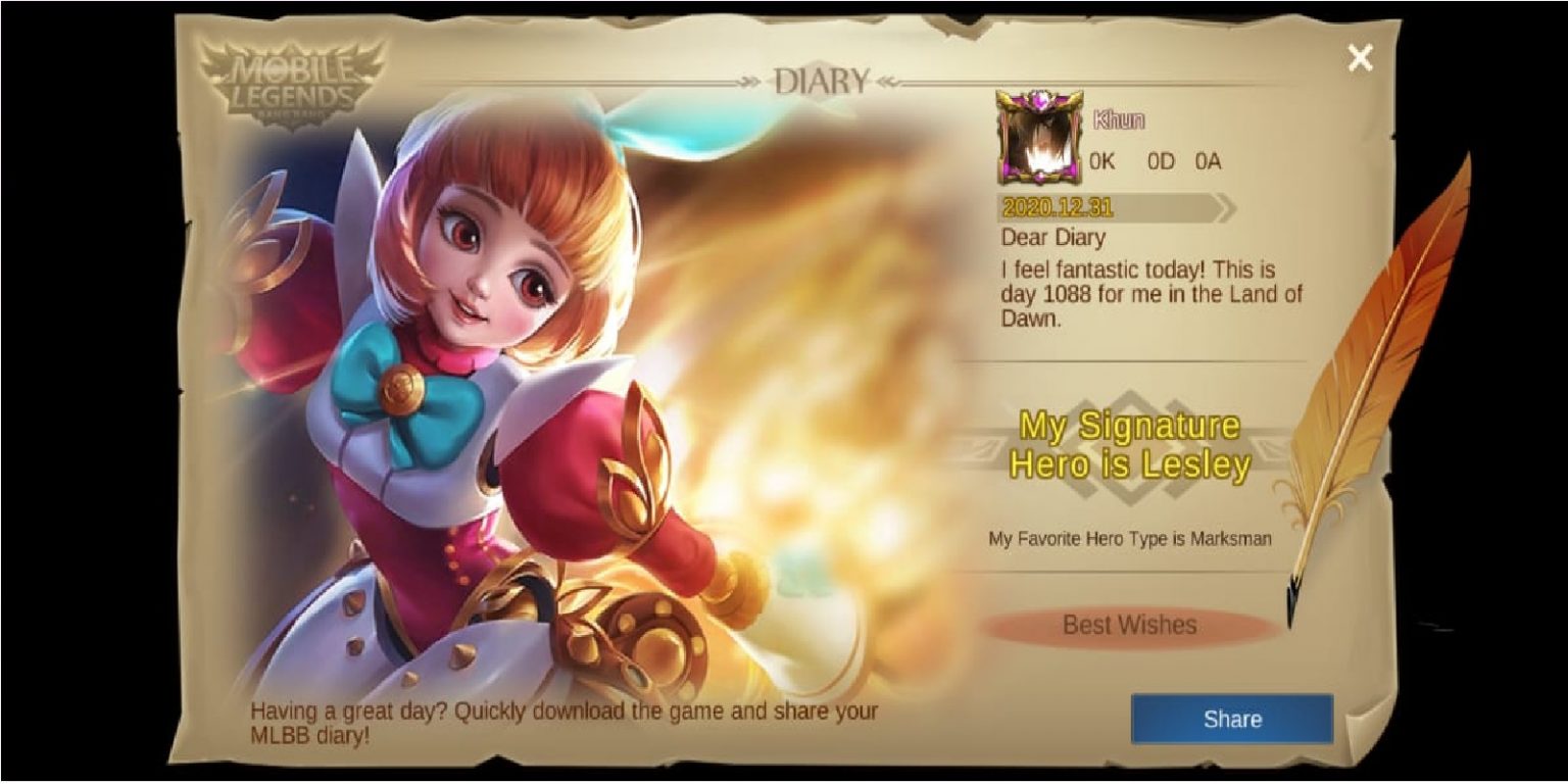 How to find out how long you have been playing Mobile Legends (ML ...