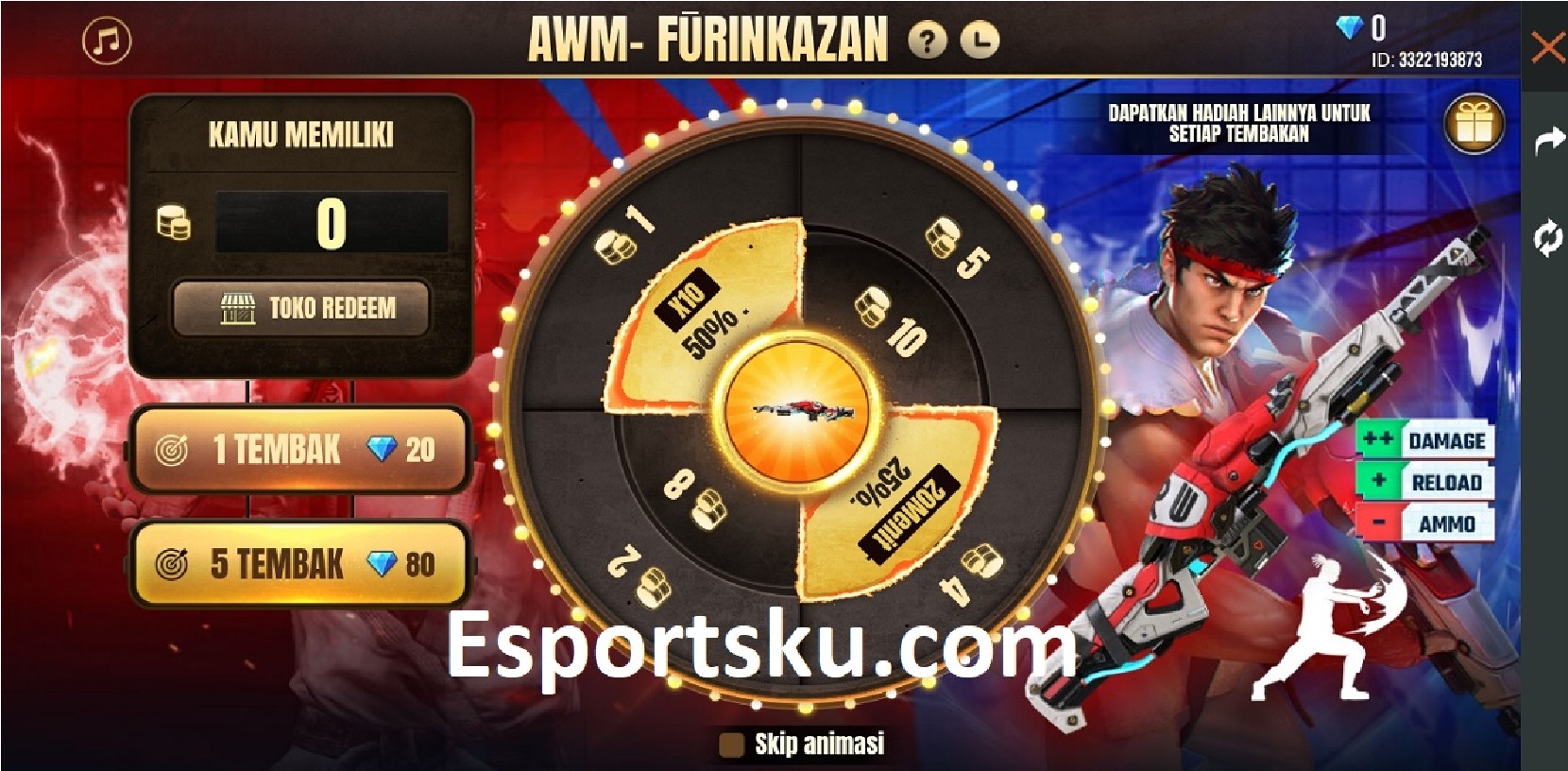 Reasons to Have the Furinkazan AWM in Free Fire (FF) - Esports