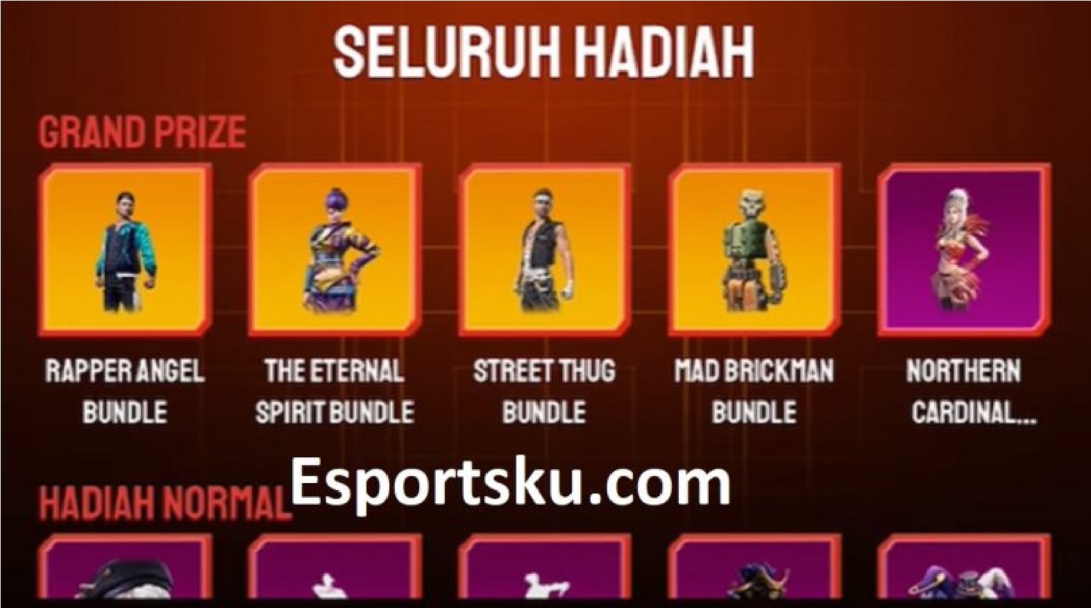 The Rapper Bundle in the Free Fire (FF) Wish Spin - Esports