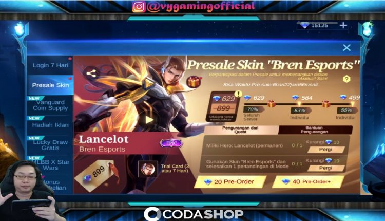 Lancelot Bren Mobile Legends Skin Will Be Released (ML) - Esports
