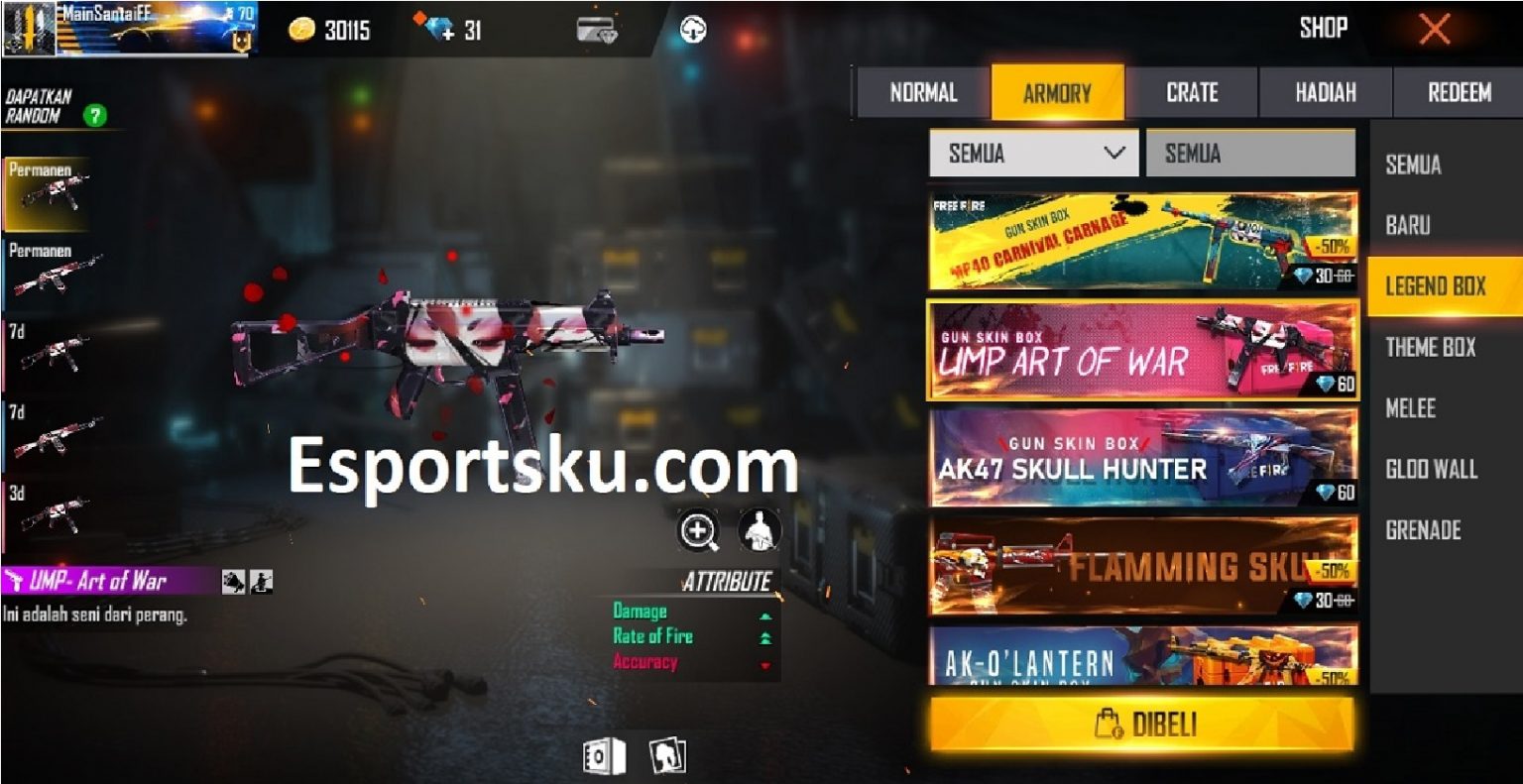 How to Obtain the UMP Art of War in Free Fire (FF) - Esports