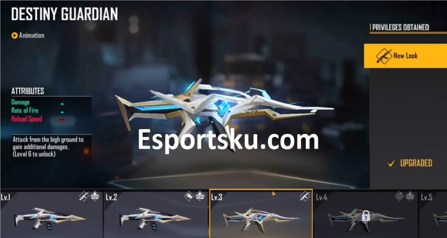 The XM8 Destiny Guardian in Free Fire (FF) in Every Level - Esports