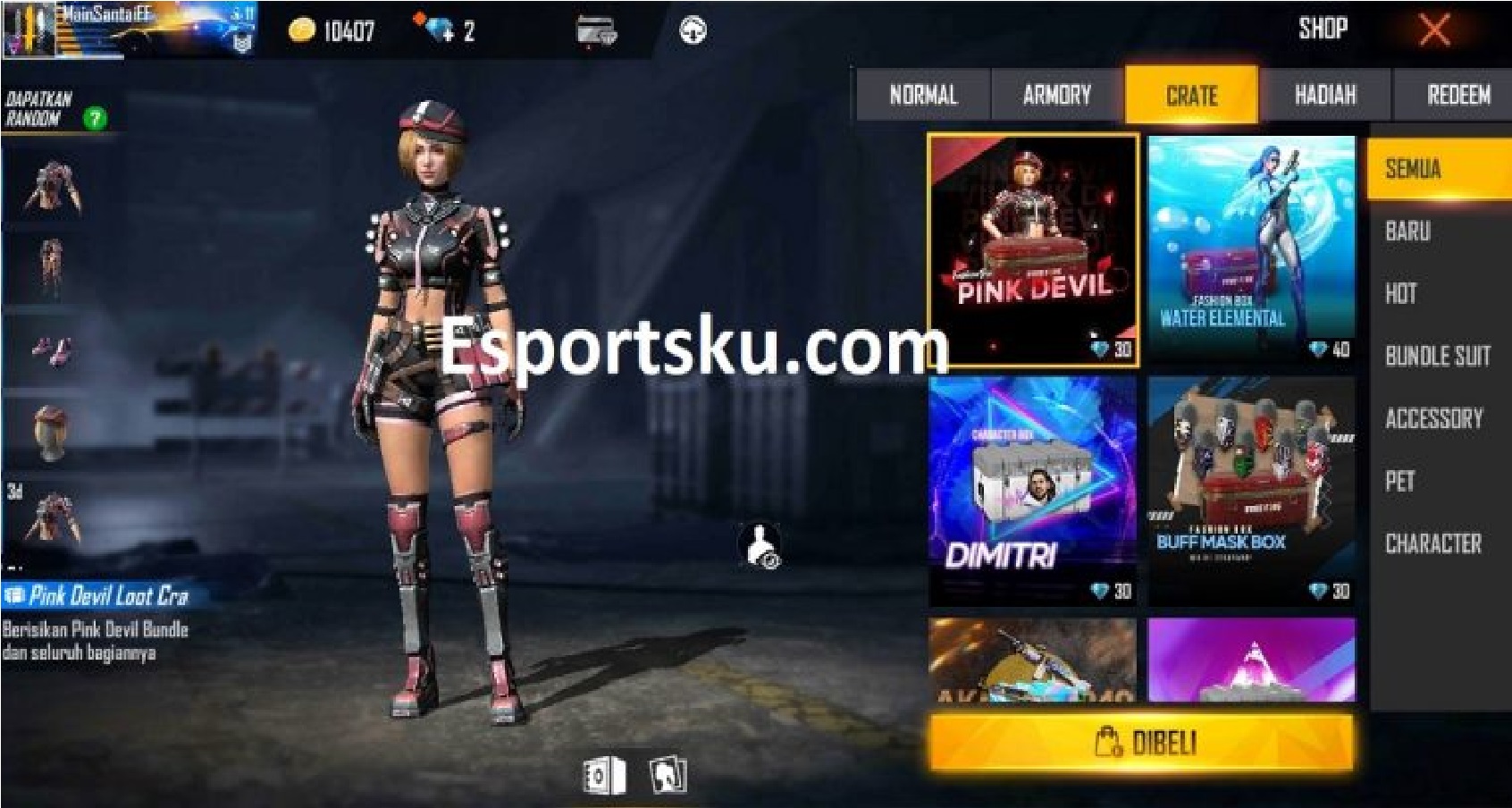 Tips to Obtain the Pink Bundle Loot Crate in Free Fire (FF) - Esports