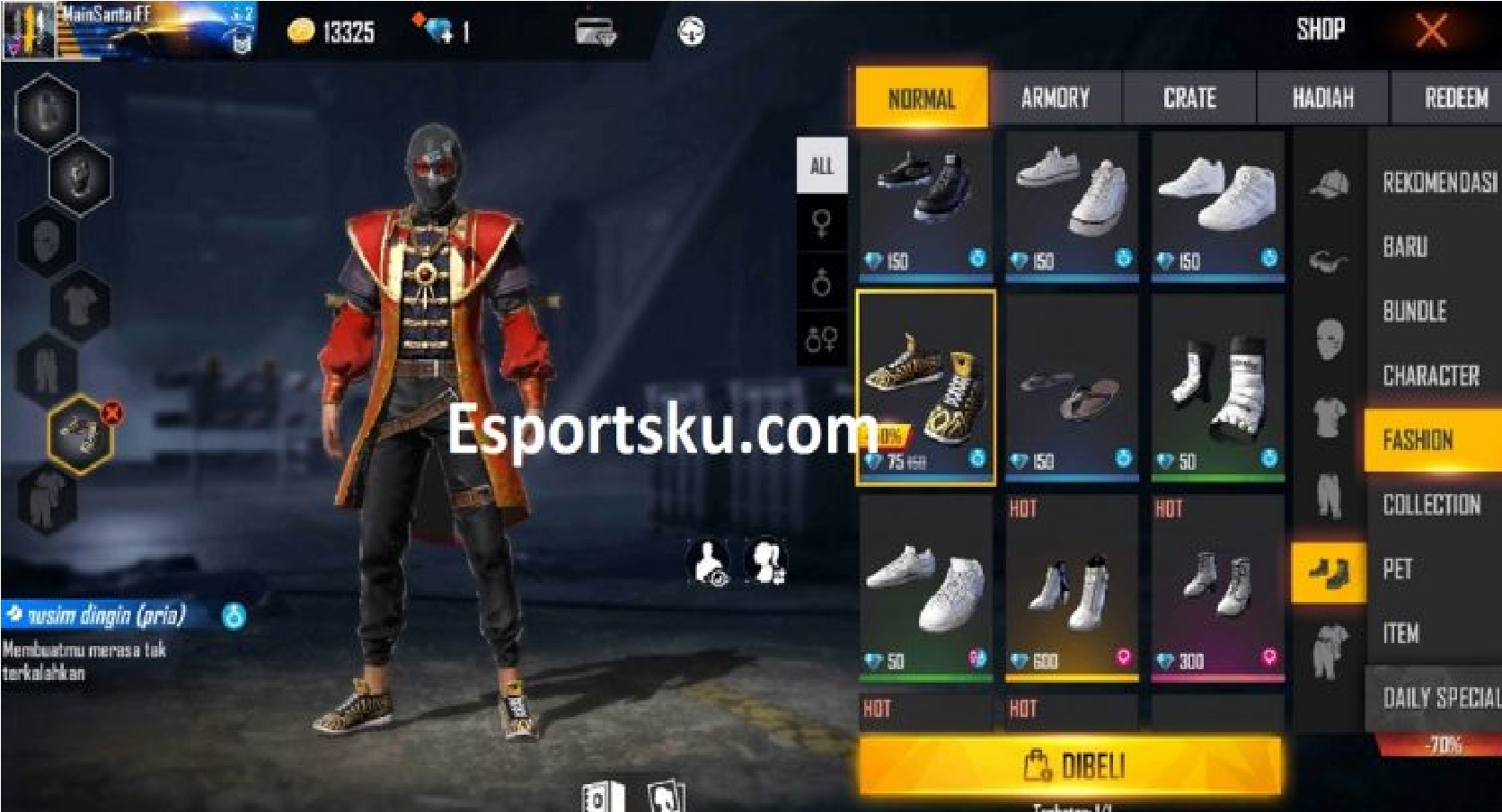 Tips to Get This New Winter Shoes Skin in Free Fire (FF) - Esports