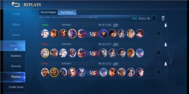 How to View Mobile Legends Match Replay (ML) - Esports