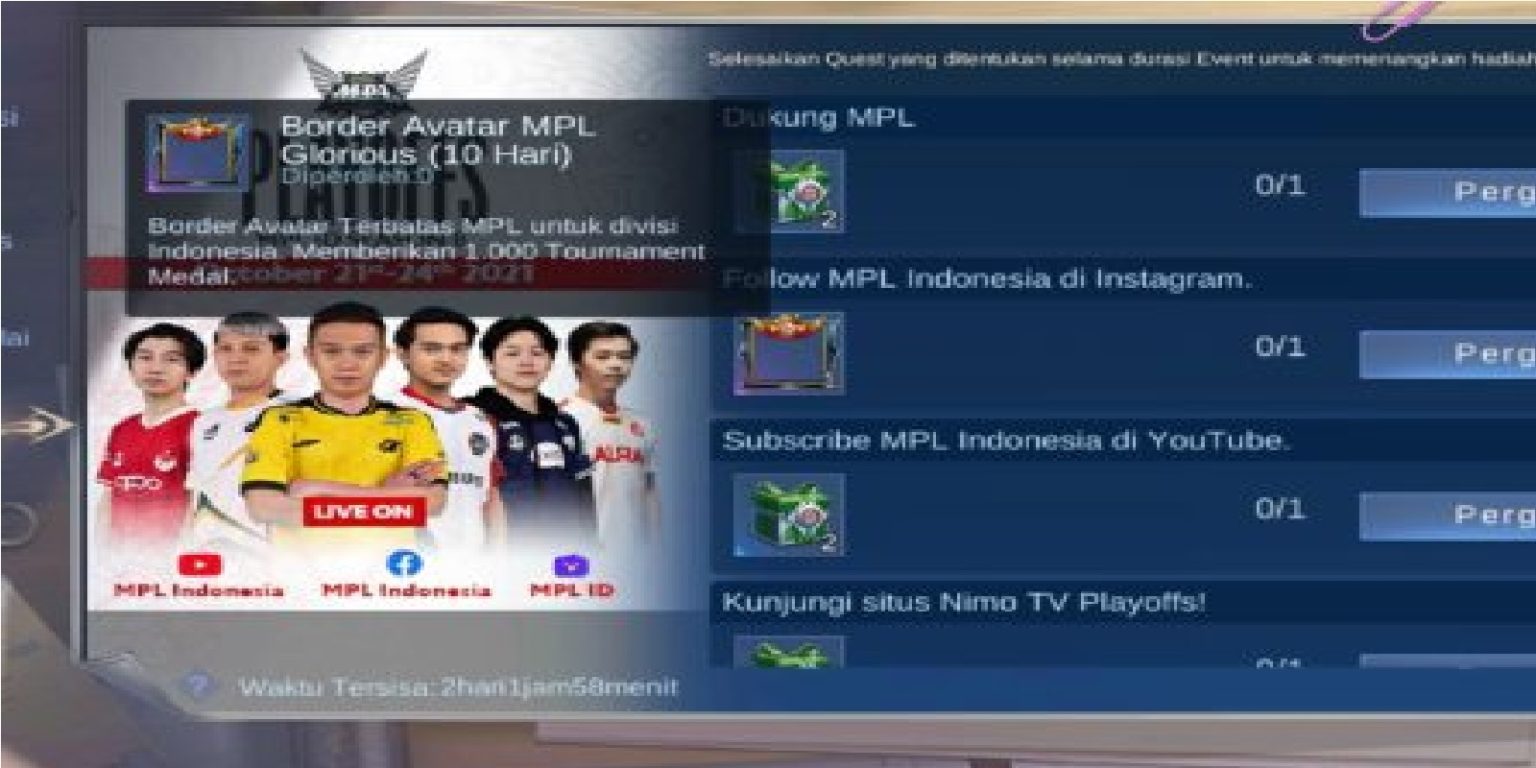 How to Get Glorious Mobile Legends MPL Avatar Border (ML) - Esports