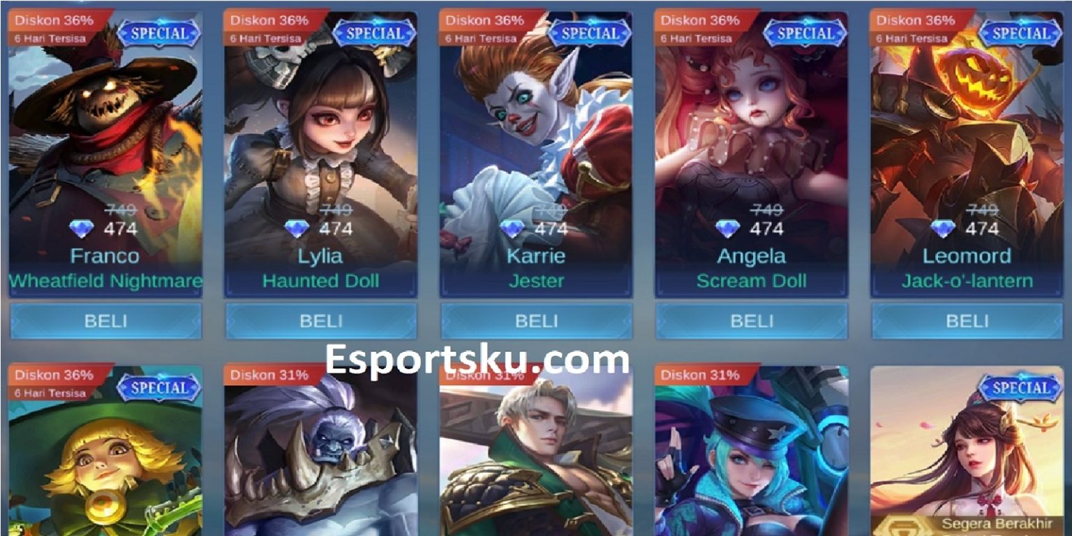 Halloween 2021 Mobile Legends Skin Discount Event (ML) - Esports