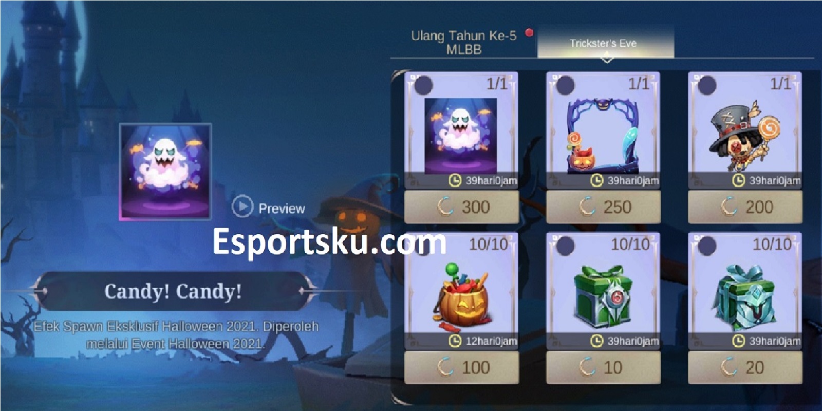 How to Get Spawn Candy Halloween Mobile Legends Effect (ML) - Esports