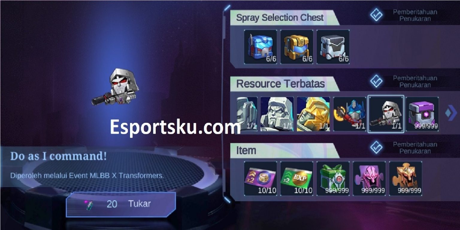 How to Get Transformers Battle Emote Mobile Legends (ML) - Esports