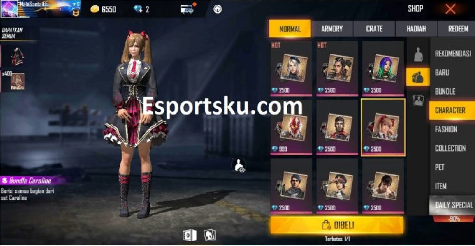 How to Get the Caroline Bundle in Free Fire (FF) - Esports