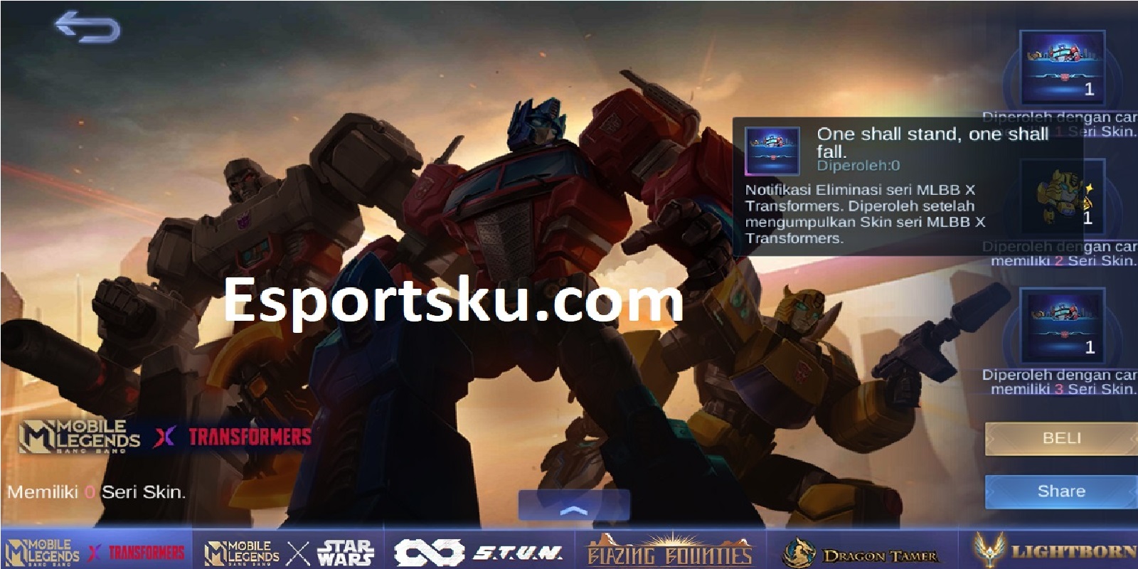 How to Get Kill Transformers Mobile Legends Notifications (ML) - Esports