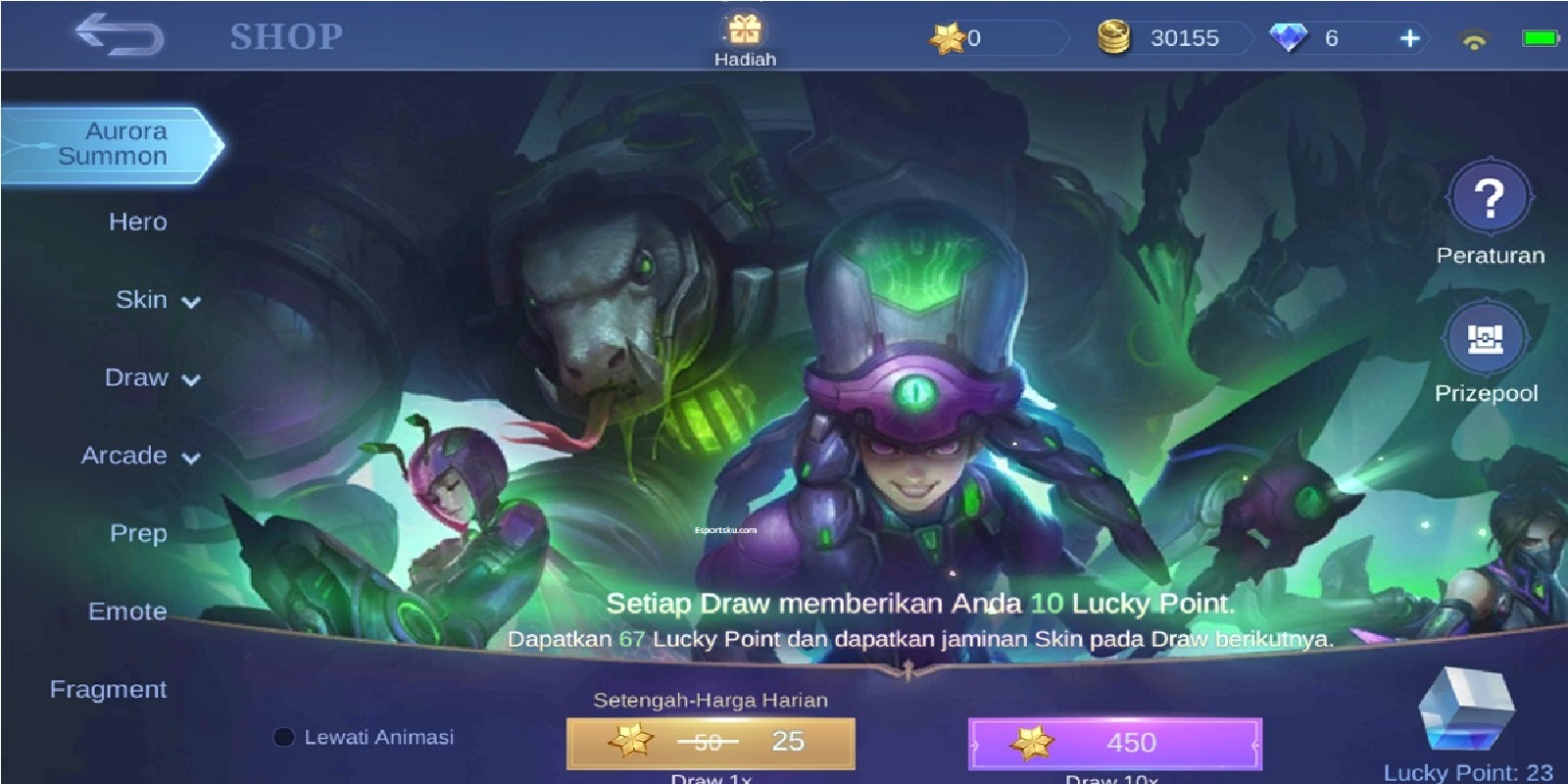 Functions of Lucky Point Mobile Legends (ML) - Esports