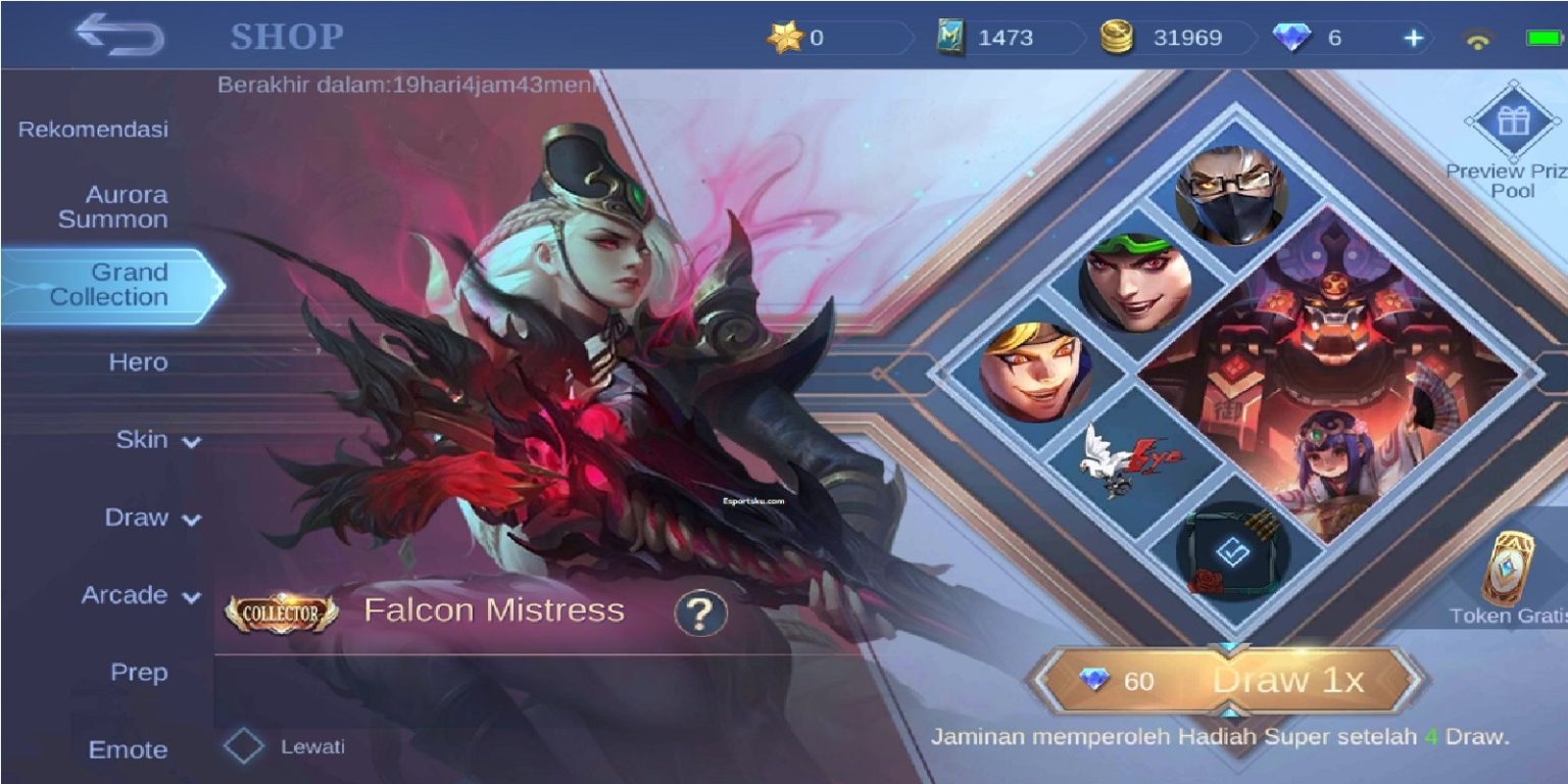 November 2021 Mobile Legends Collector Skin Prize (ML) - Esports