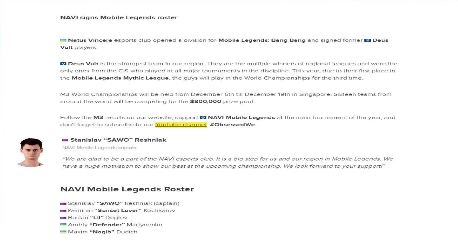 NAVI Announces Their Mobile Legends (ML) Roster, Any Familiar Names ...