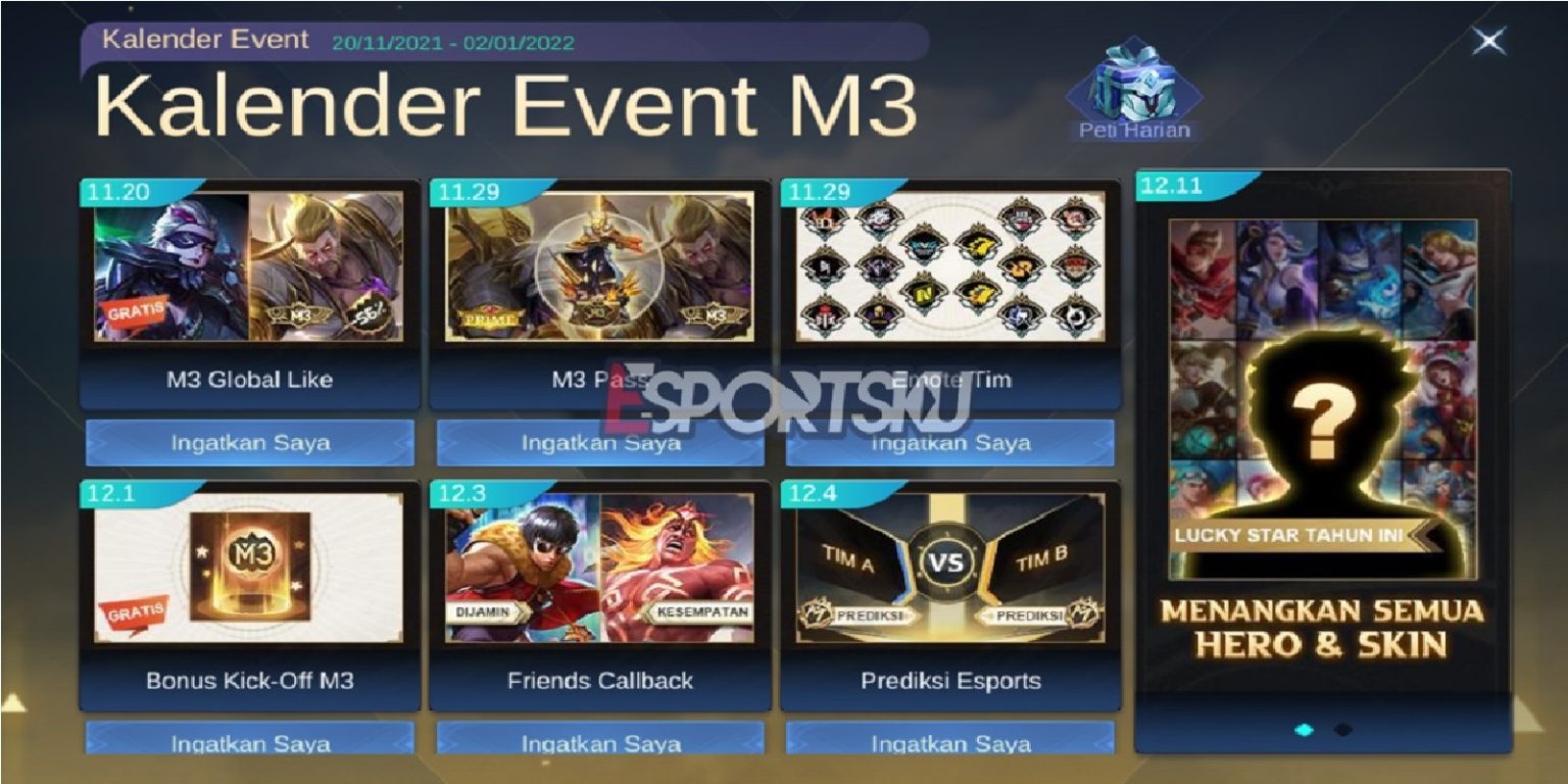 Mobile Legends Latest M3 Event Calendar (ML) - Esports