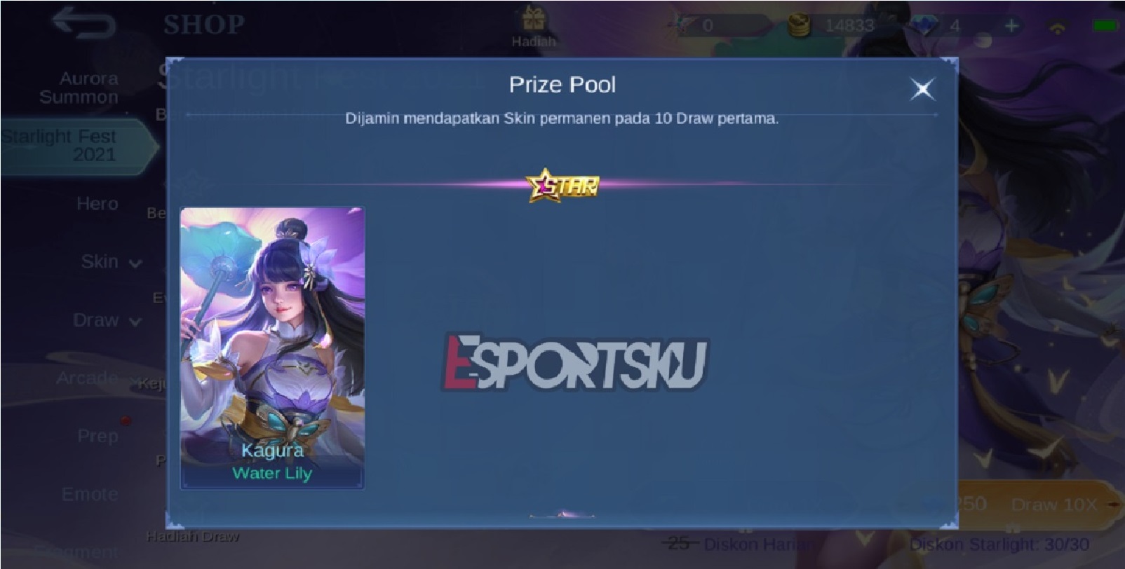 Starlight Fest 2021 Prize List Mobile Legends (ML) - Esports