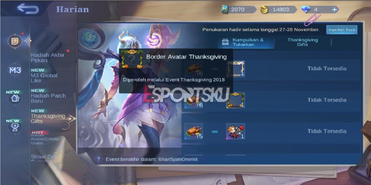 How to Get a Thanksgiving Avatar Border in Mobile Legends (ML) - Esports