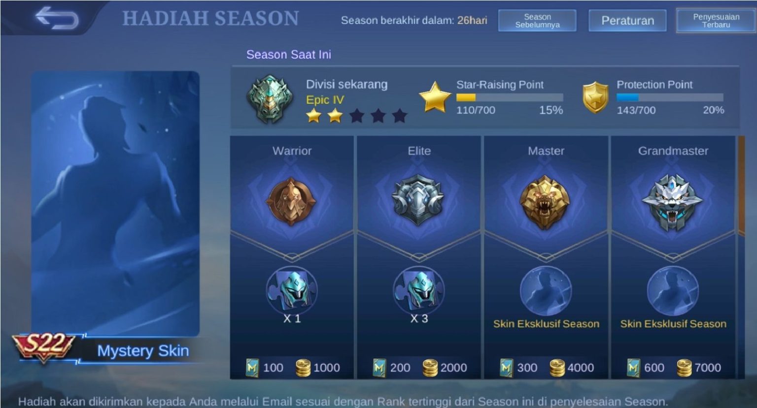 Mobile Legends Season 22 Rank Adjustment (ML) - Esports